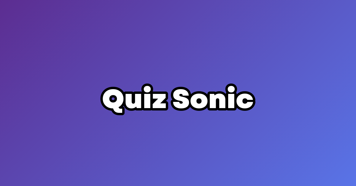 Quiz Sonic - Joga Quiz